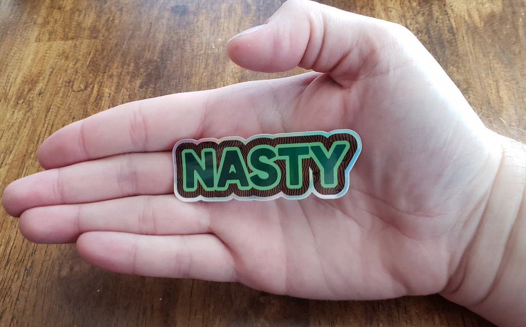 NASTY Sticker 1 ONE Holographic Sticker Meme Sticker Quote Sticker ...