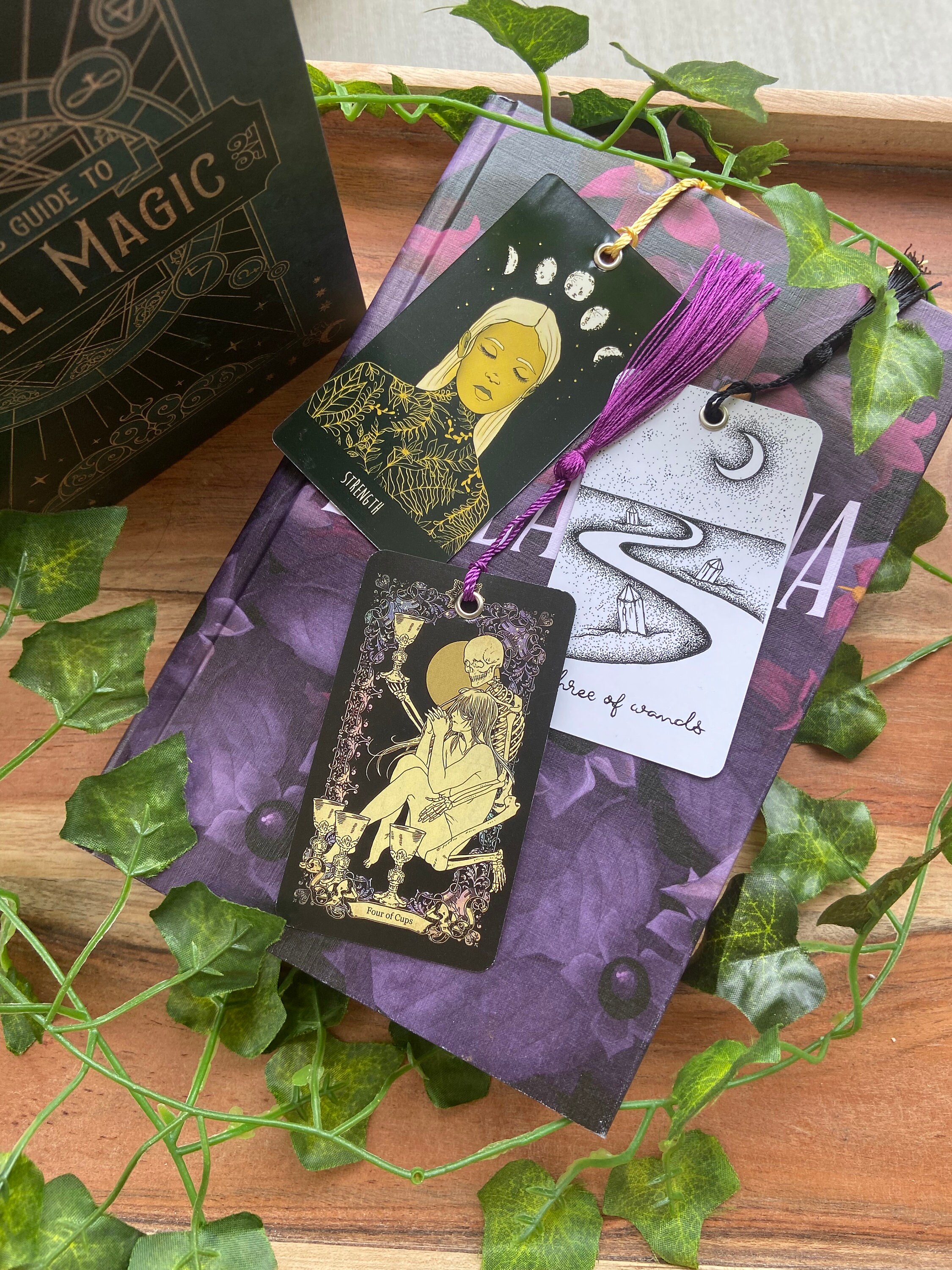 Miniature Tarot and Oracle Card Bookmarks With Mini Reading - Etsy