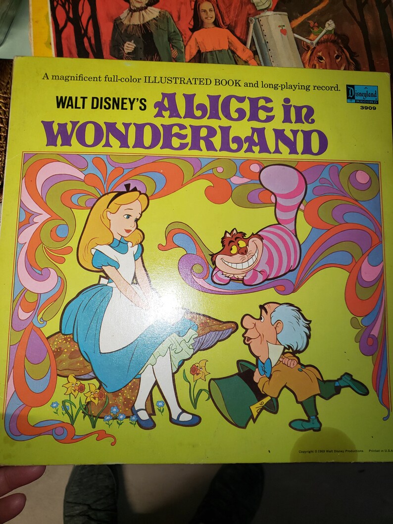 ORIGINAL 1969 Disney's Alice in Wonderland Record Story Album - Etsy