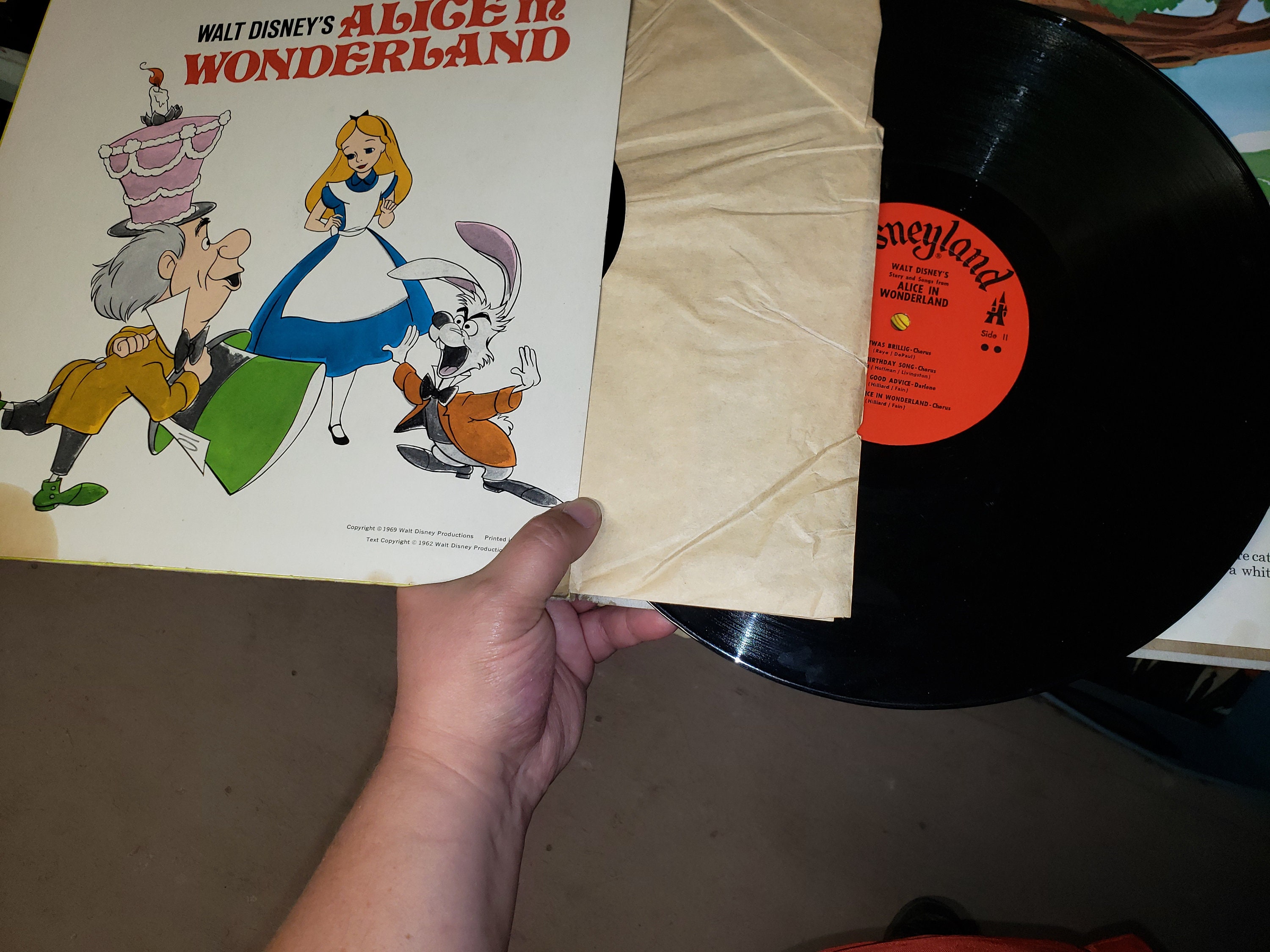 ORIGINAL 1969 Disney's Alice in Wonderland Record Story Album - Etsy