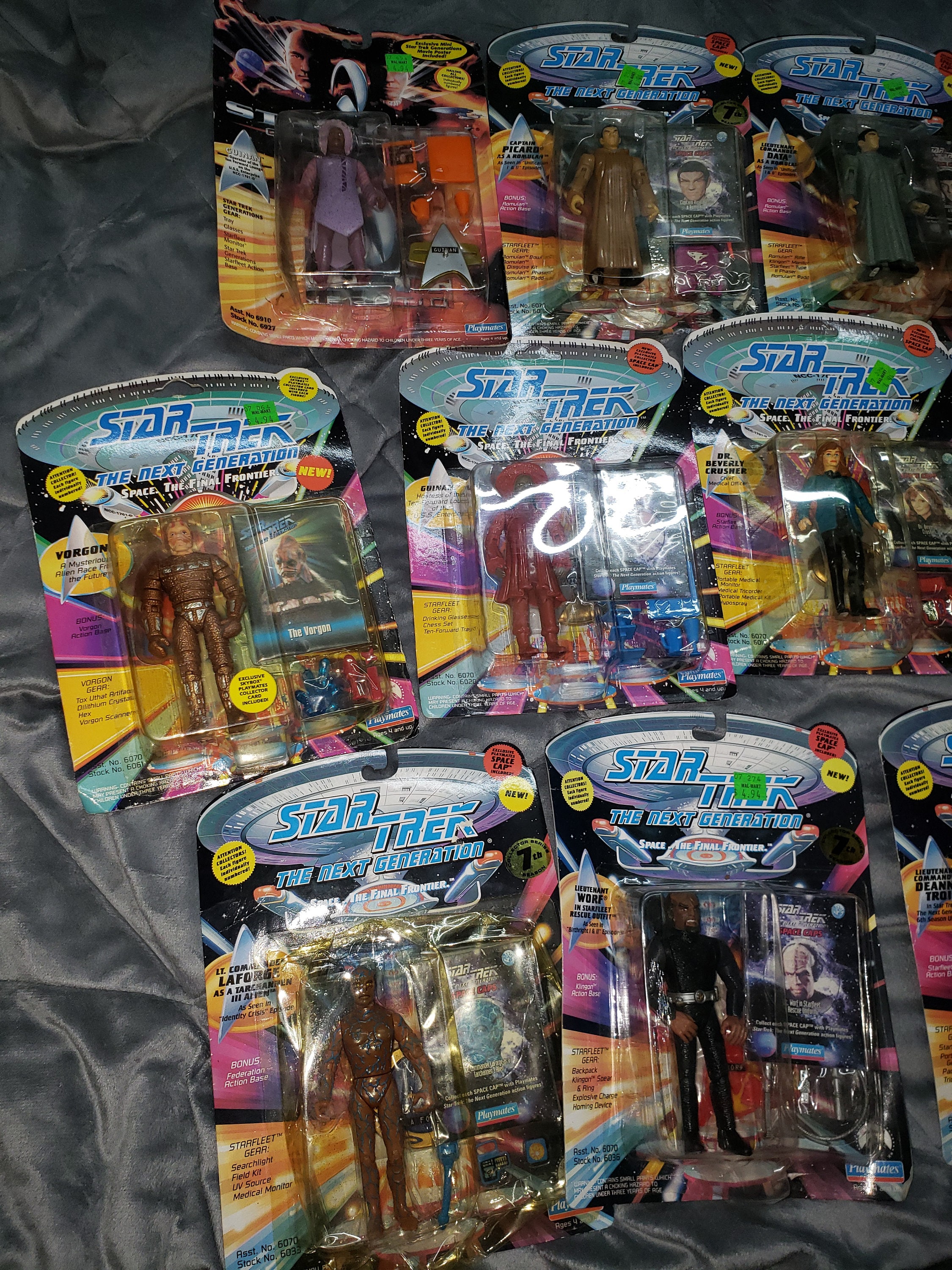 Vintage 1990s Star Trek Next Generation Action Figures, Set of 13 ...