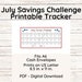 July Savings Challenge - Stars Theme - A6 Savings Challenge - A6 Cash ...