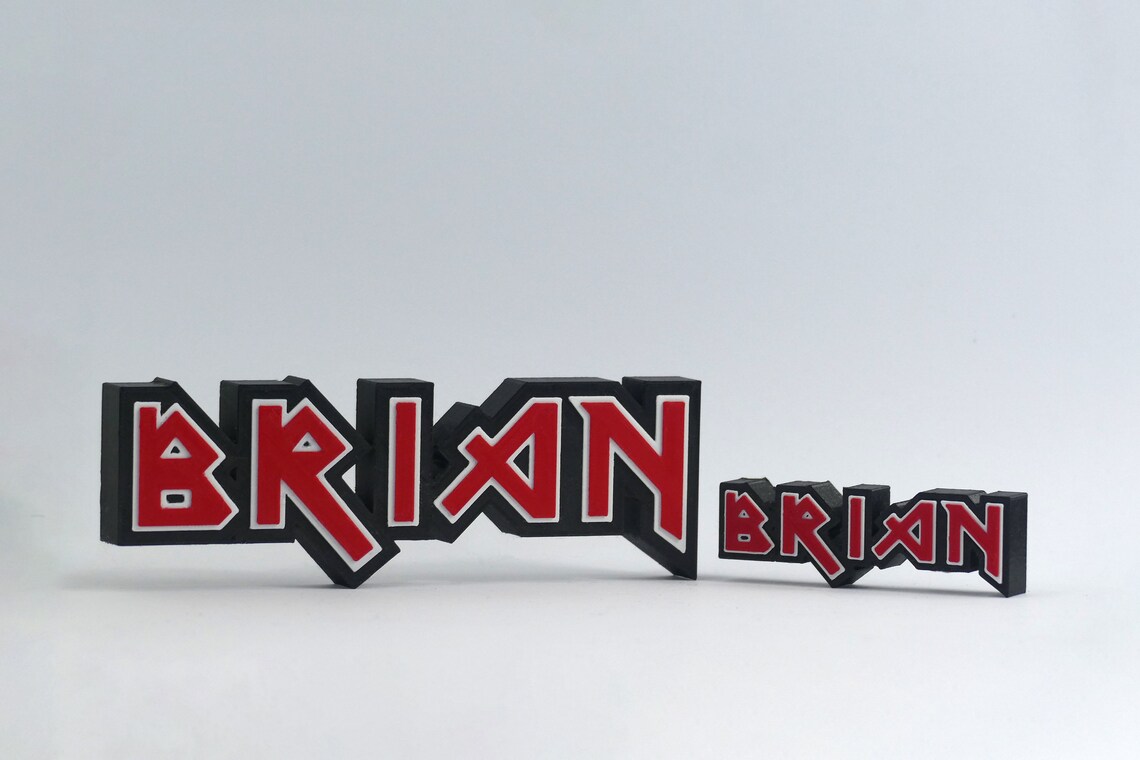 Custom Name Iron Maiden Font 3D Print - Etsy