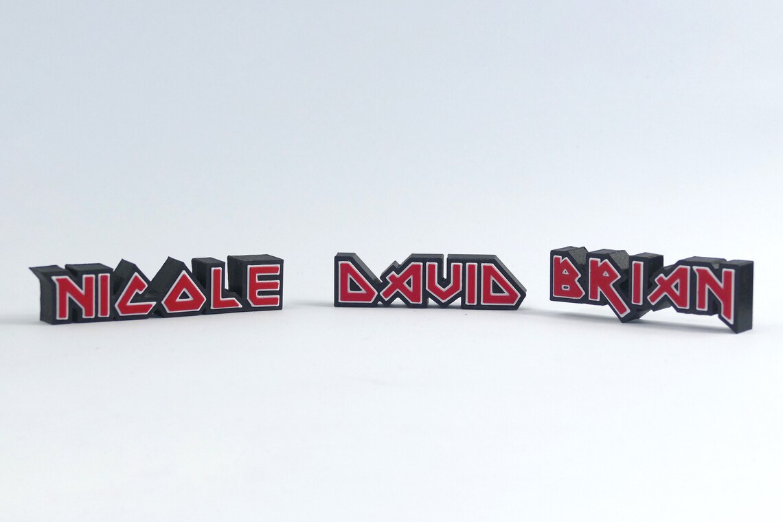 Custom Name Iron Maiden Font 3D Print - Etsy