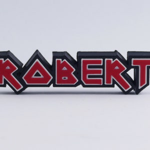 Custom Name Iron Maiden Font 3D Print - Etsy