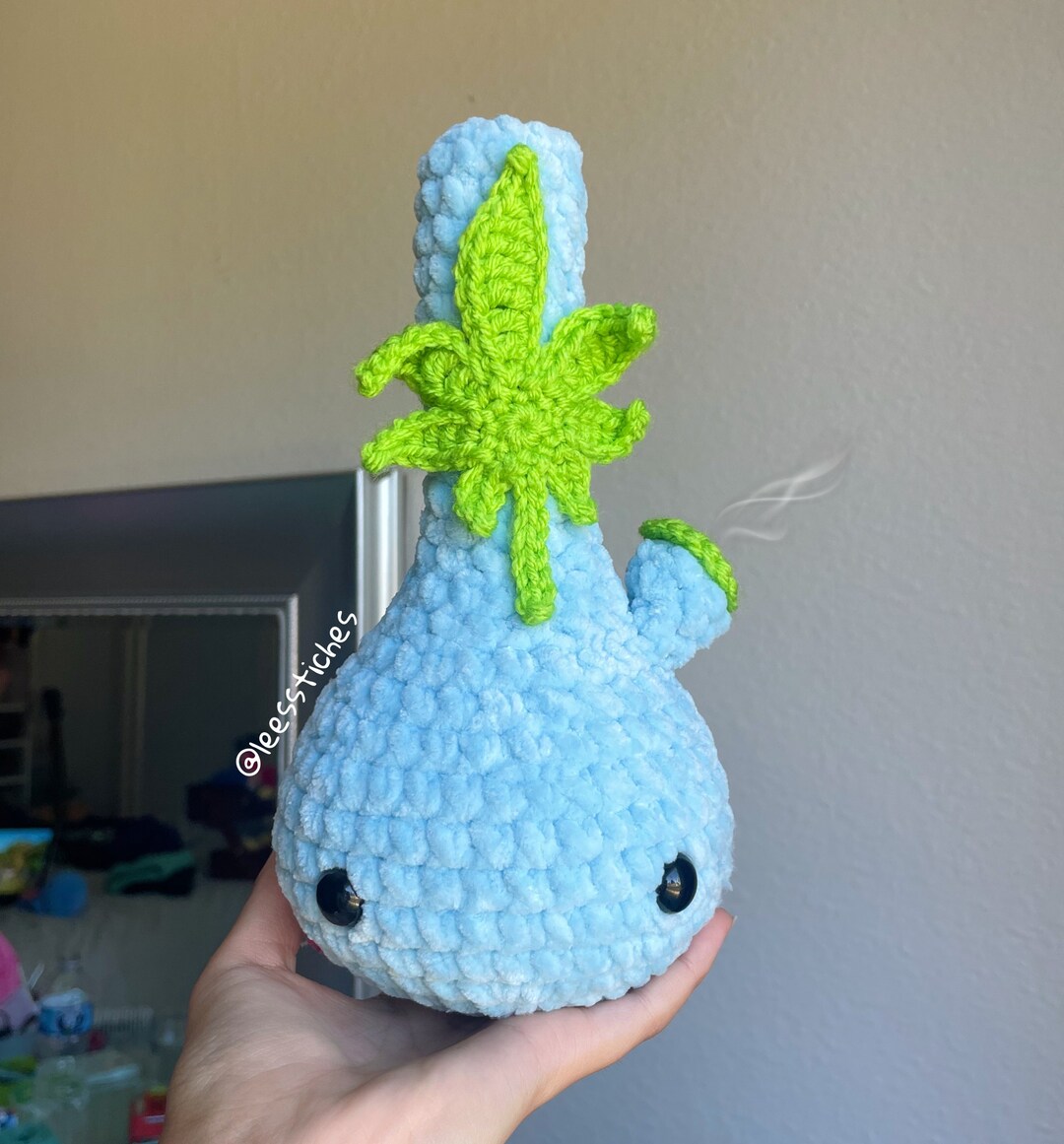 Crochet 420 Stoner Bong Plushie/ Toy classic Colors - Etsy