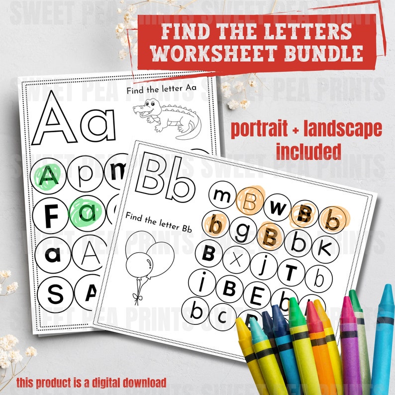 Printable Alphabet Worksheet for Kids Letter Sounds Bundle - Etsy