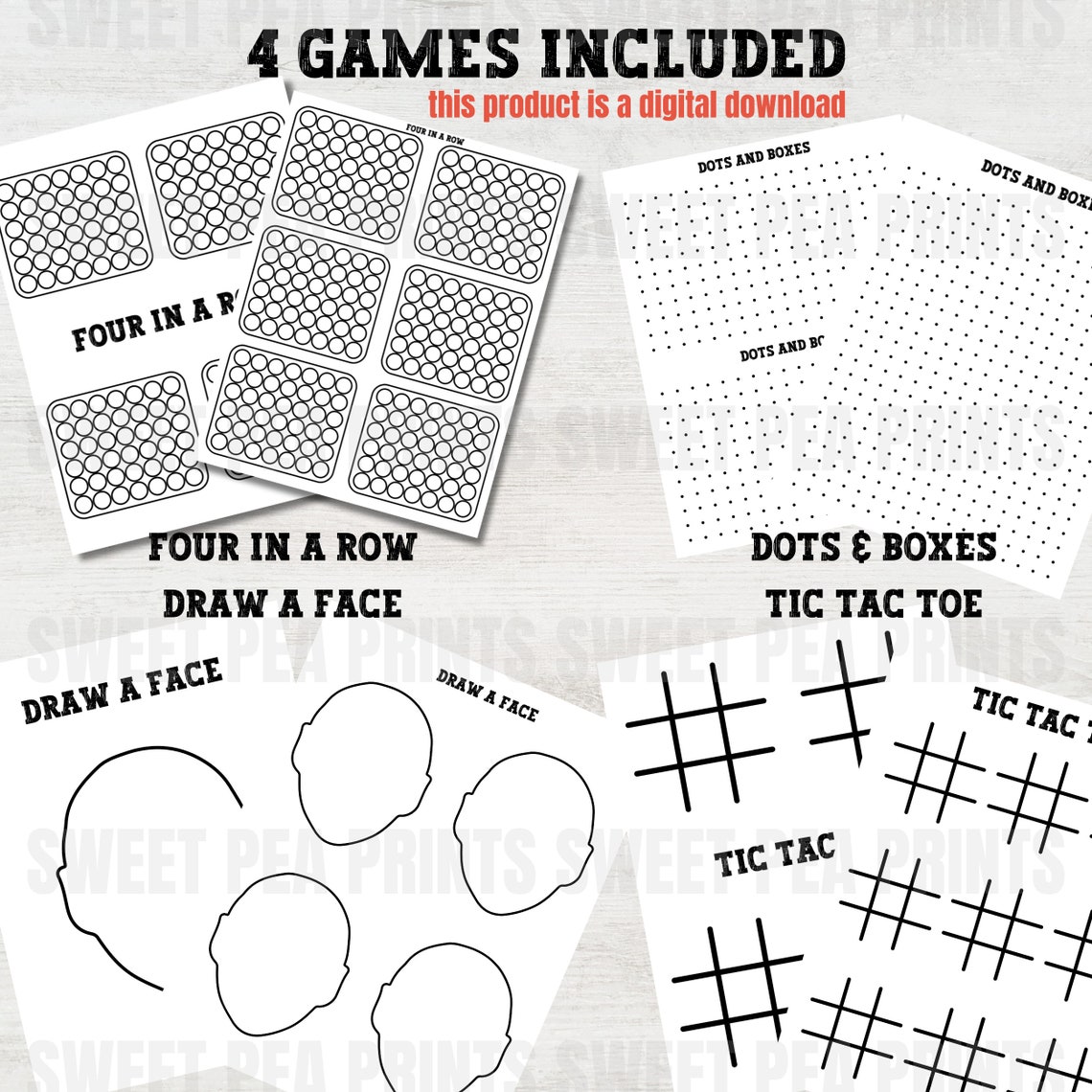Printable Table Games for Kids Screen Free Table Activity for ...