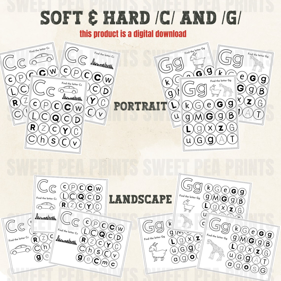 Printable Alphabet Worksheet for Kids Letter Sounds Bundle Letter ...