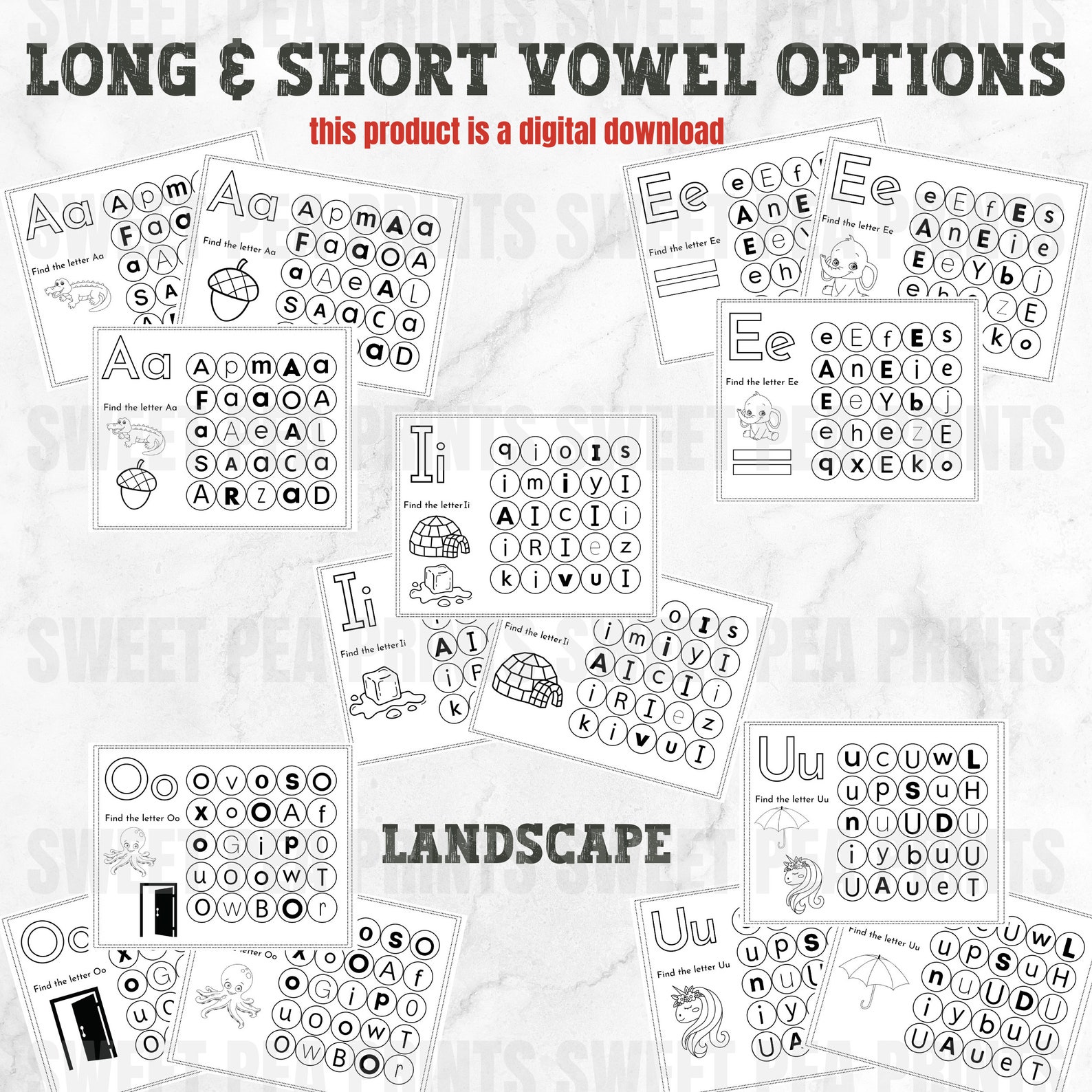 Printable Alphabet Worksheet for Kids Letter Sounds Bundle Letter ...