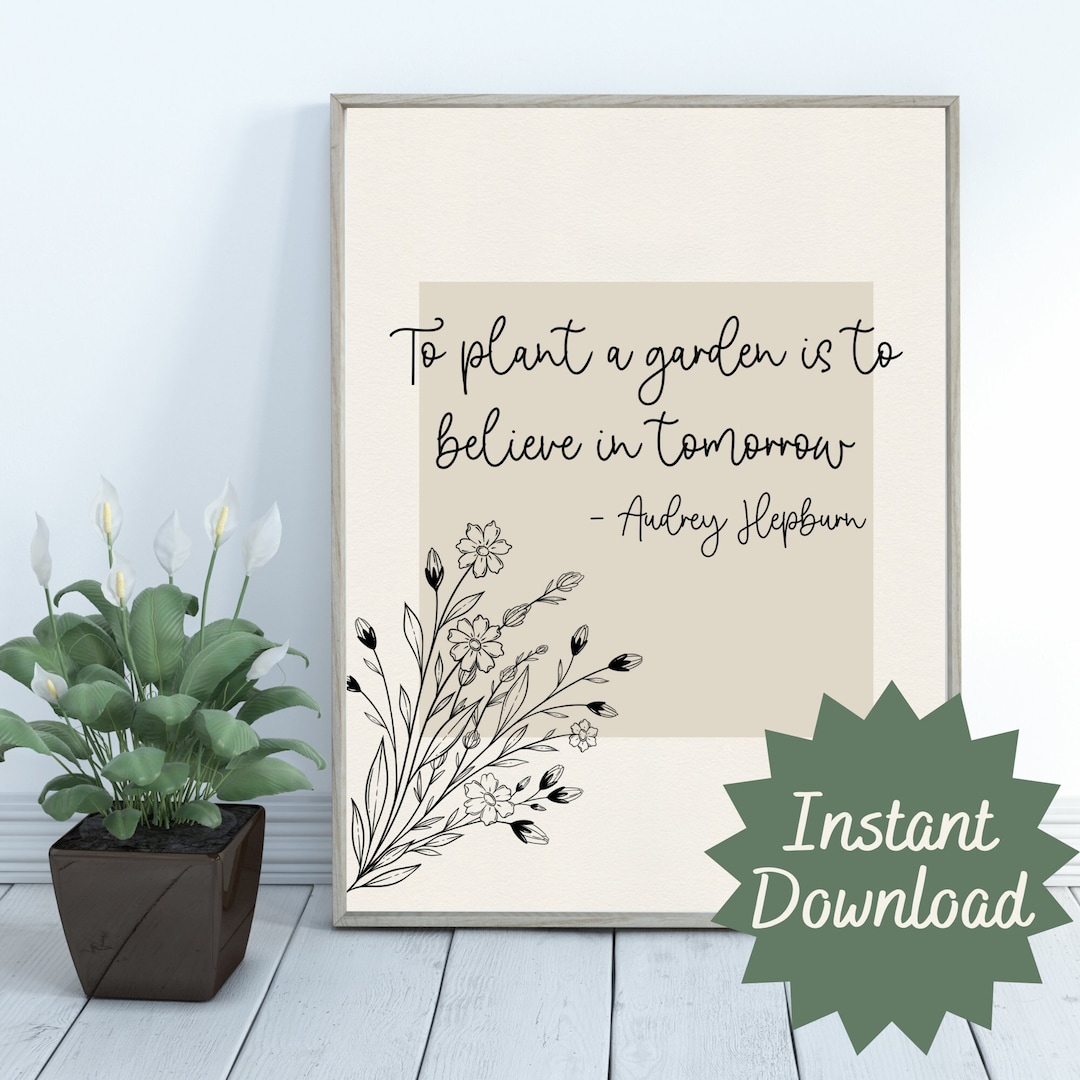 Set of 4 Flower Quotes Printable Wall Art - Etsy