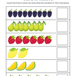 Preschool Counting Numbers 1 to 10 Worksheets, Beginning Math ...