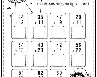 Space-themed Math Worksheets | Addition - Subtraction Practice | With ...
