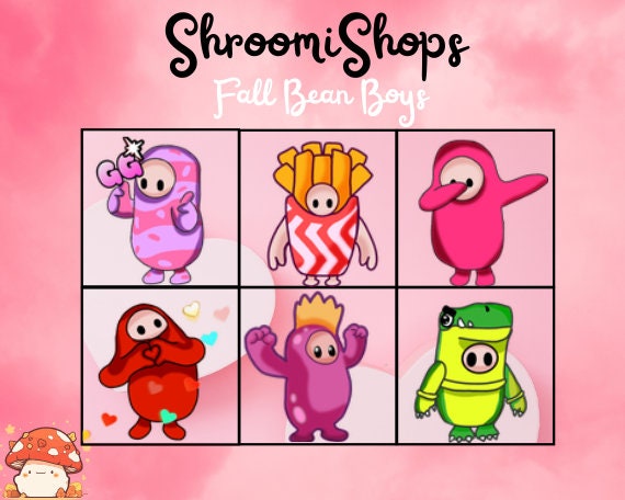 Fall Bean Boys Twitch Emotes Set of 6 Twitch, Emotes, Bean, Cute ...