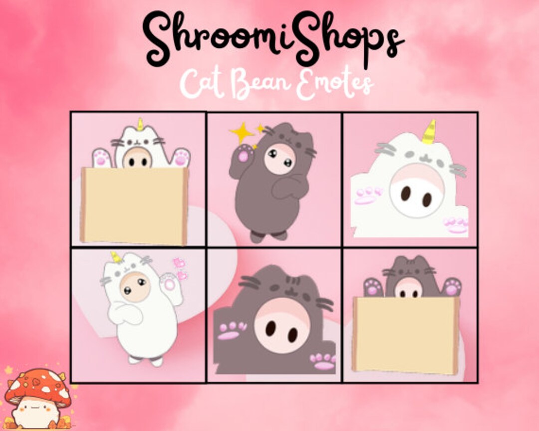 Cat Fall Beans Edition Twitch-discord Emotes Set of 6 Discord, Twitch ...