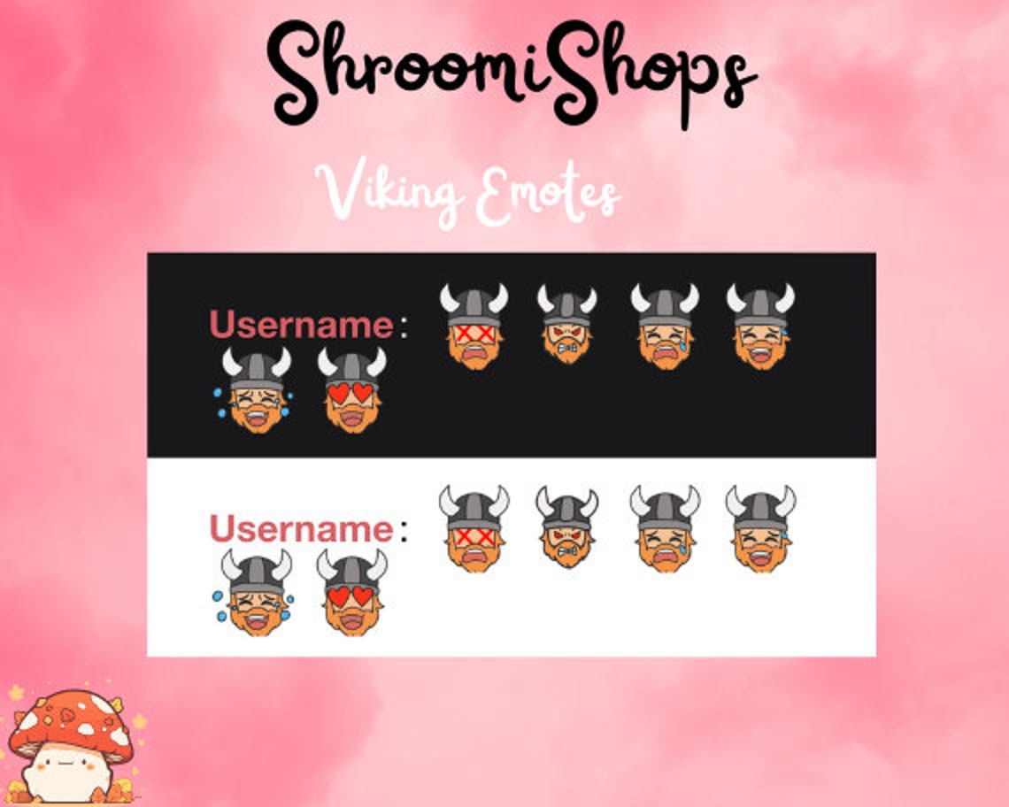 Viking Emotes for Twitch Twitch, Vikings, Cute, Streamer - Etsy