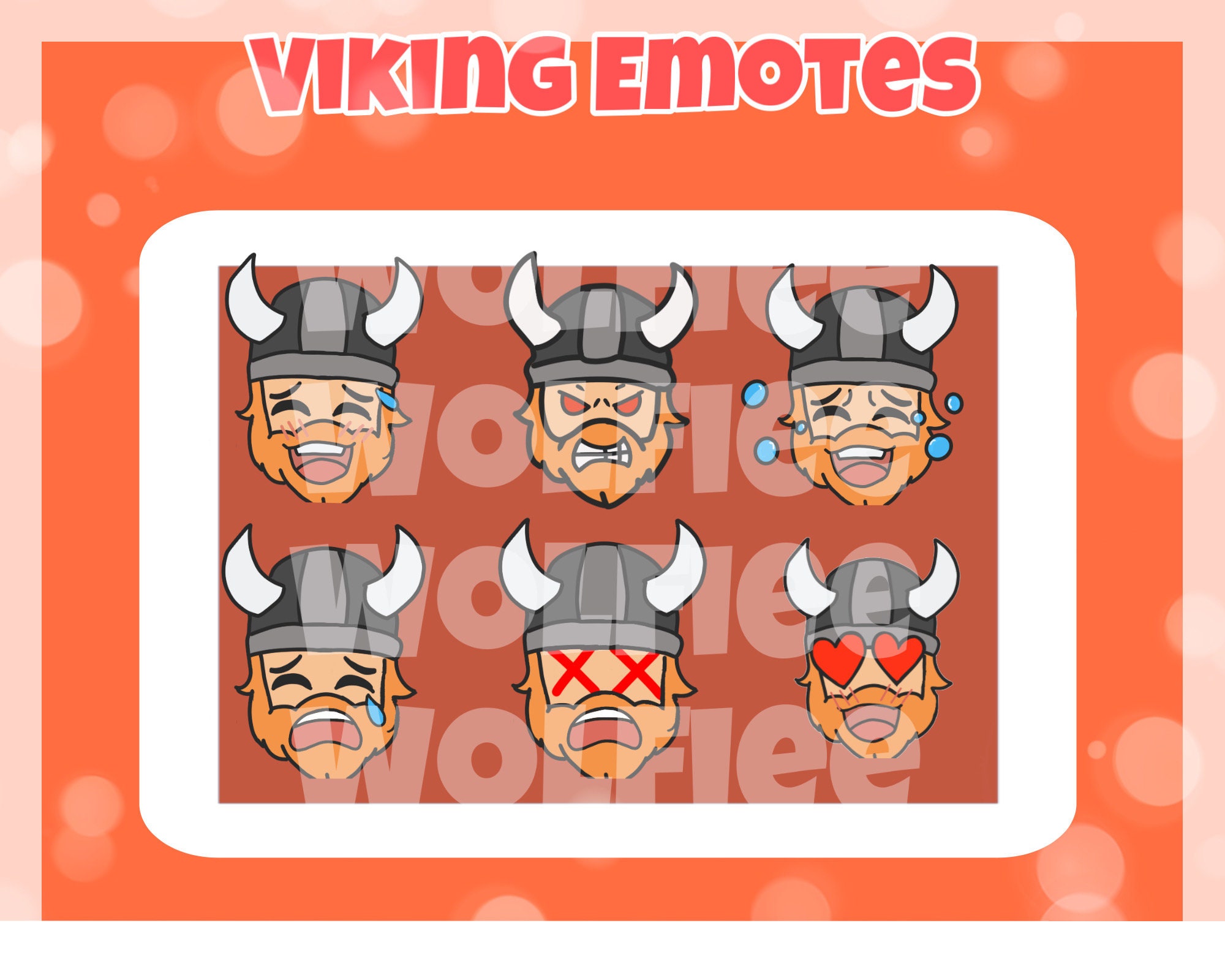 Viking Emotes for Twitch Twitch Vikings Cute Streamer - Etsy Canada