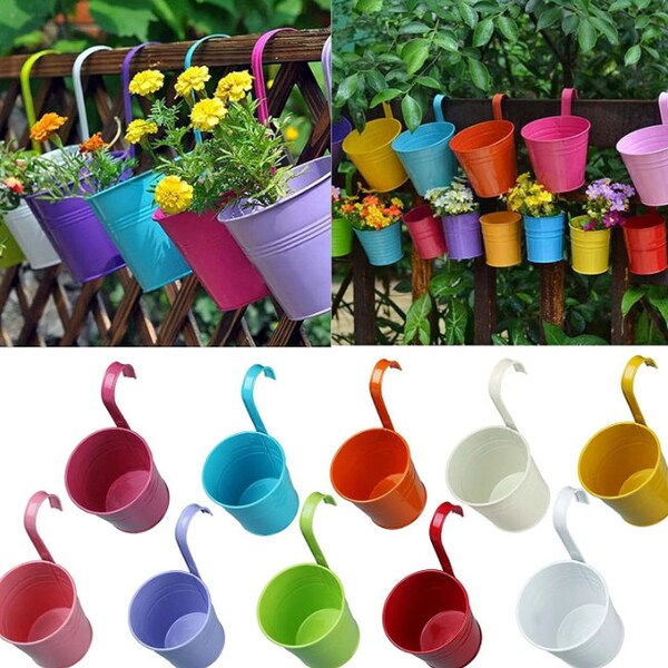 Colorful Flower Pots - Etsy