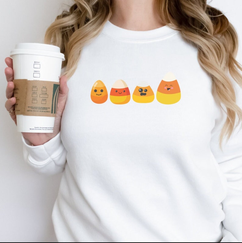Cute Candy Corn Sweatshirt, Halloween Sweatshirt, Halloween Sweater ...