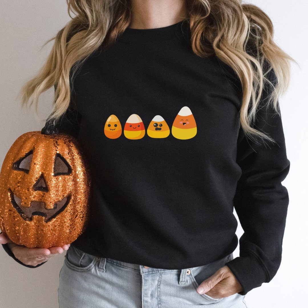 Cute Candy Corn Sweatshirt, Halloween Sweatshirt, Halloween Sweater ...