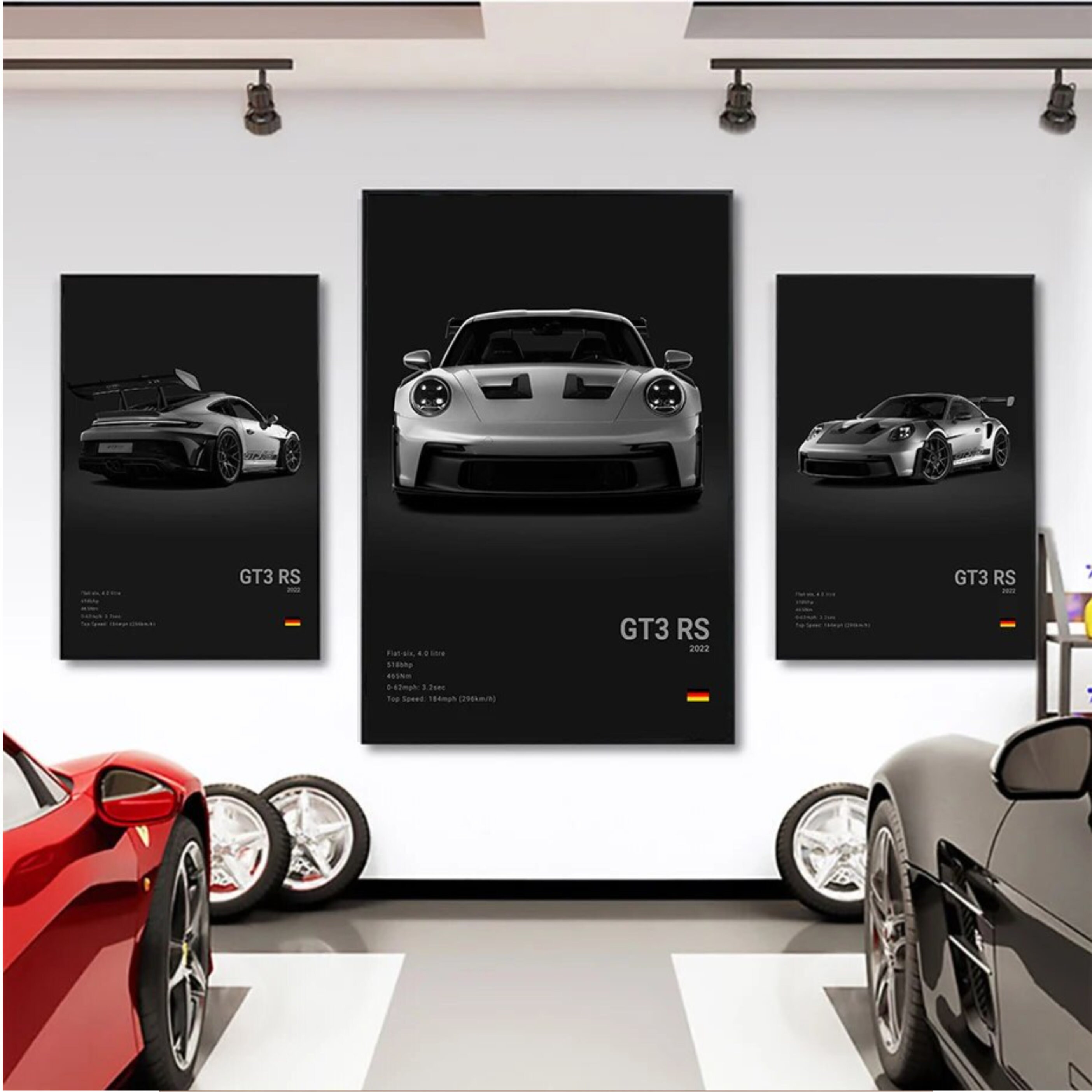 Black and White Luxury Sports Car Poster 911 Turbo Series Wall Art - Etsy