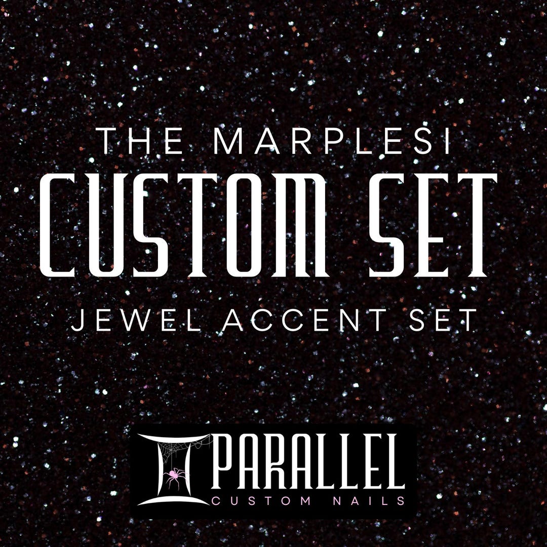 The Marplesi | Press-on Nail Set With Jewel Accent Nails | Custom Nail ...