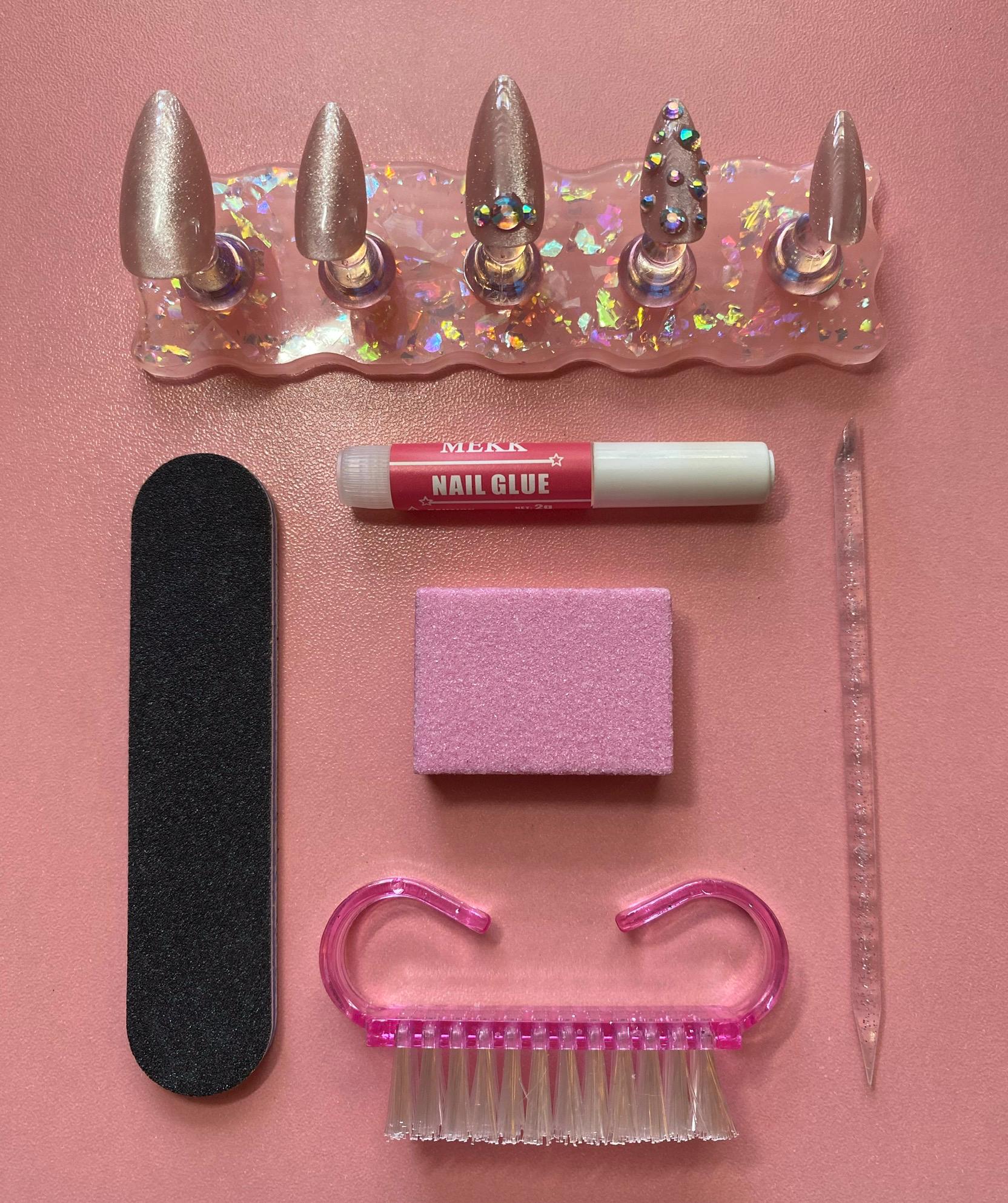 The Marplesi | Press-on Nail Set With Jewel Accent Nails | Custom Nail ...