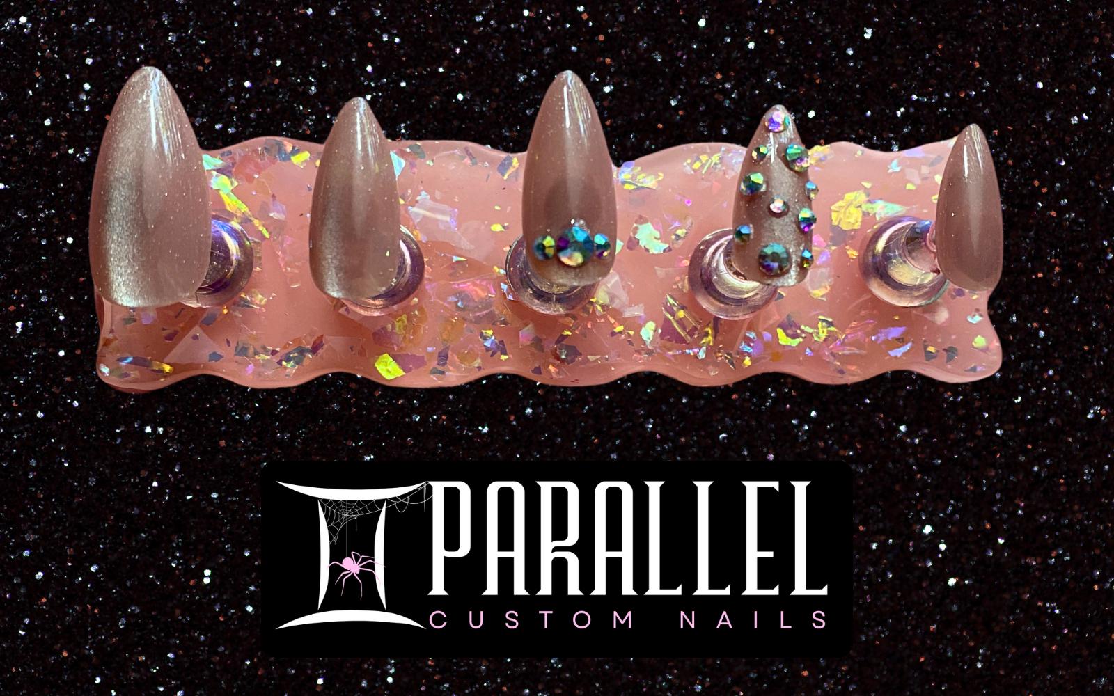 The Marplesi | Press-on Nail Set With Jewel Accent Nails | Custom Nail ...