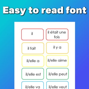 130 Printable French Flash Cards - Sight Words - First Grade - Second ...
