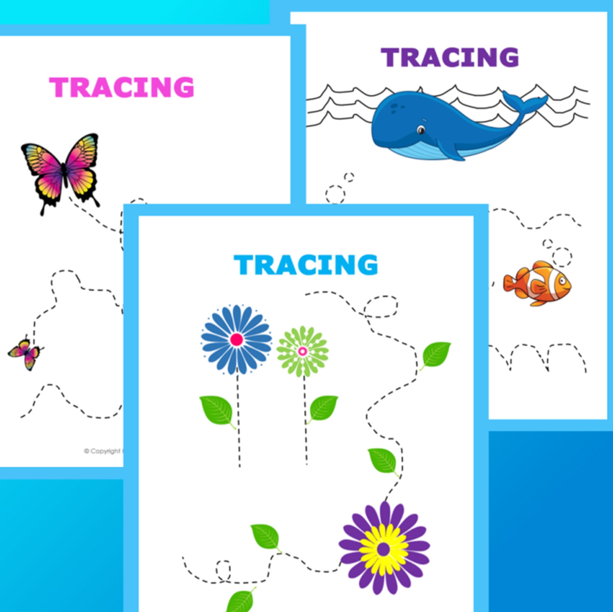 Tracing Worksheets - Trace the Line - Pre Handwriting Practice ...