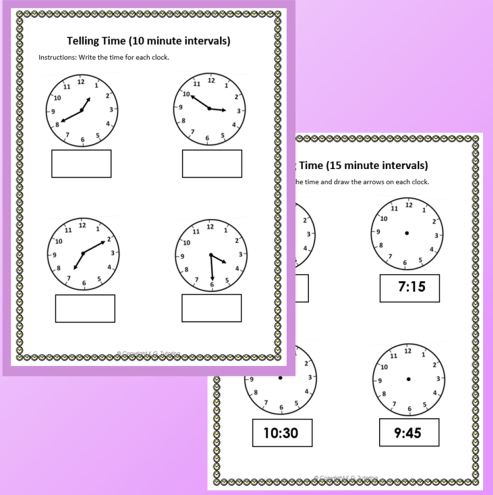 21 Printable Time Worksheets for All Grades (80 Questions) First Grade ...