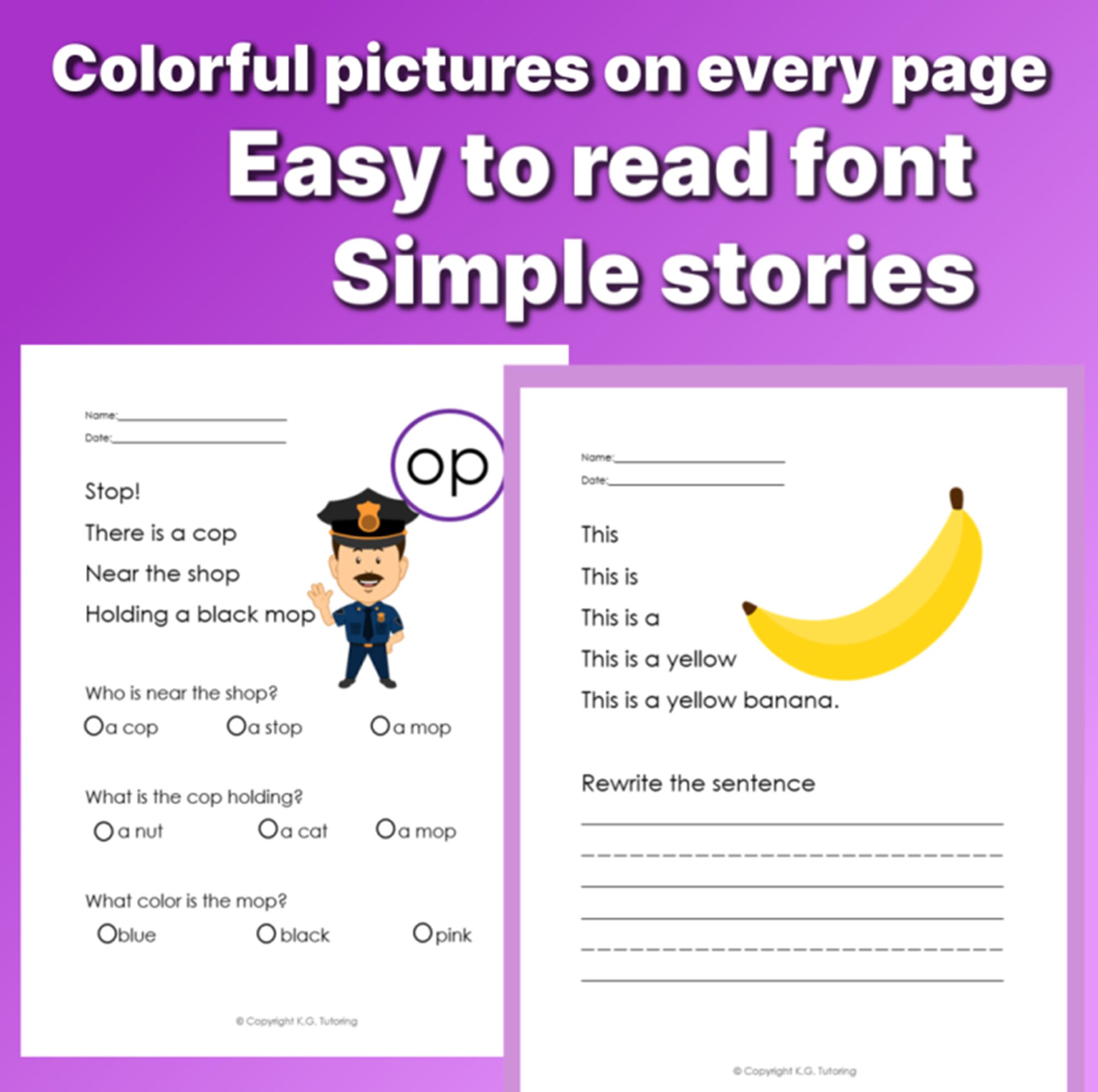 Reading Comprehension Bundle - 240 Pages - Preschool Kindergarten First ...