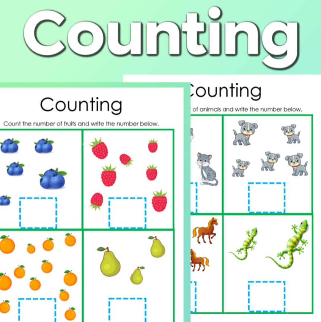 Counting Worksheets for Kids - Toddler - Preschool - Kindergarten ...