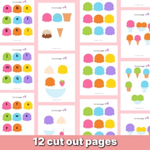 Printable Busy Book Activity - Ice Cream - Toddler Preschool Learning ...