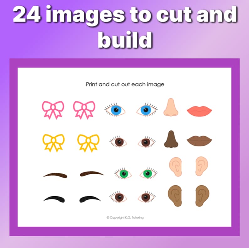 Printable Busy Book Activity - Build a Face - Toddler - Preschool ...