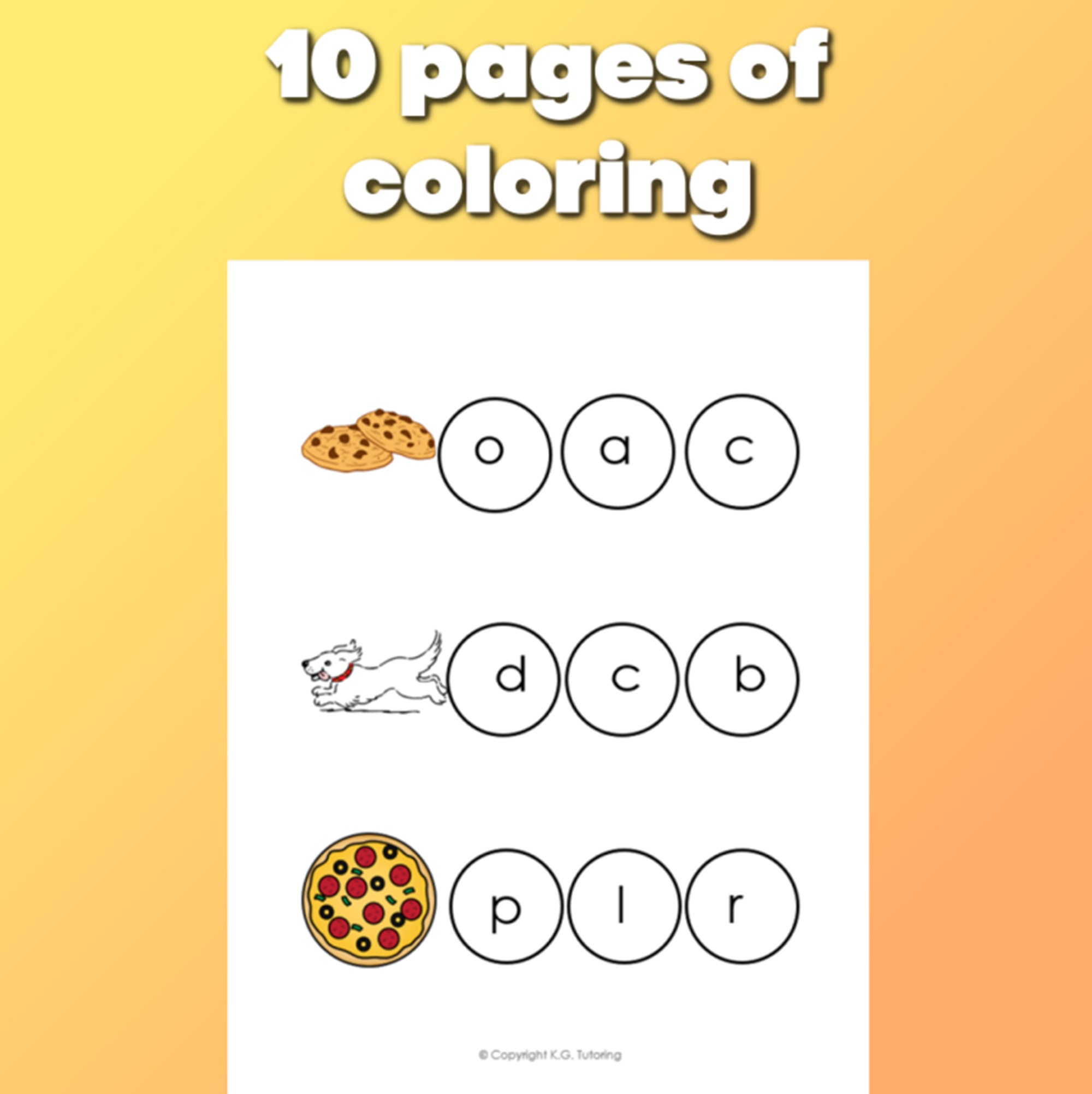 30 Printable Beginning Sounds Worksheets Toddler Preschool Kindergarten ...