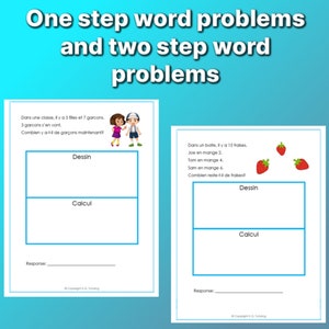 20 Printable French Word Problems - First Grade - Worksheets for Kids ...