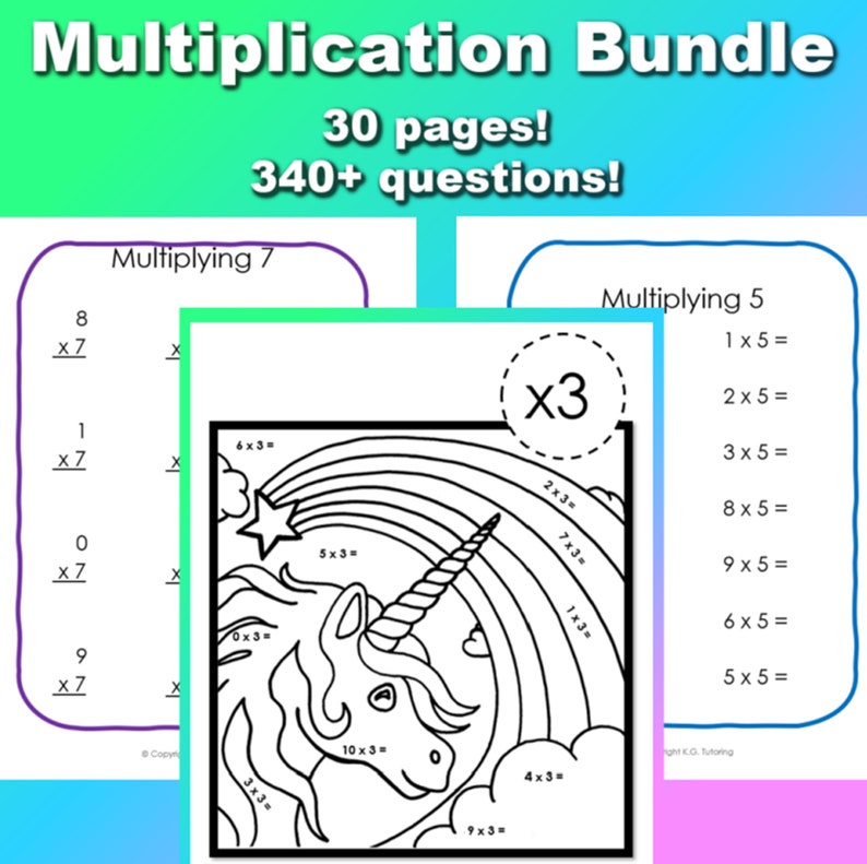 Multiplication Worksheets (30 Pages) Multiply - Math Practice ...