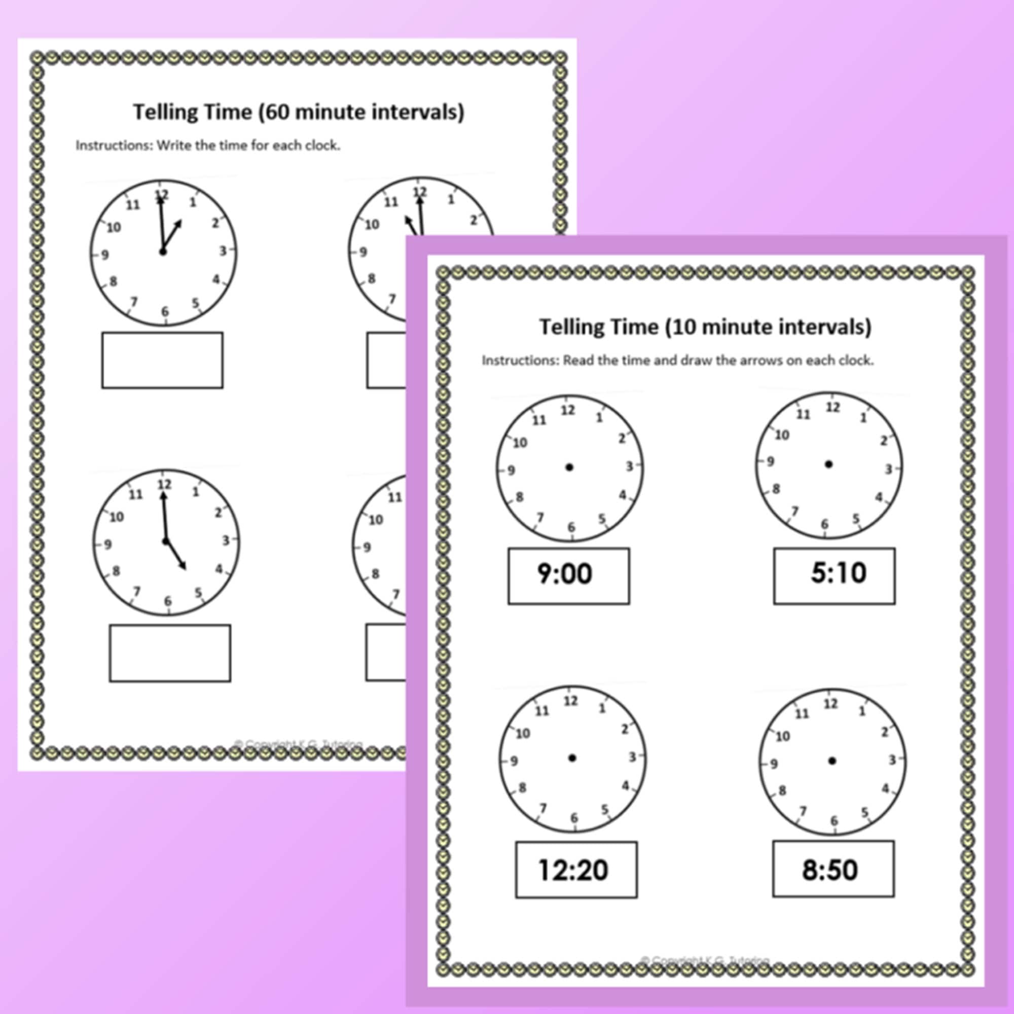 21 Printable Time Worksheets for All Grades (80 Questions) First Grade ...