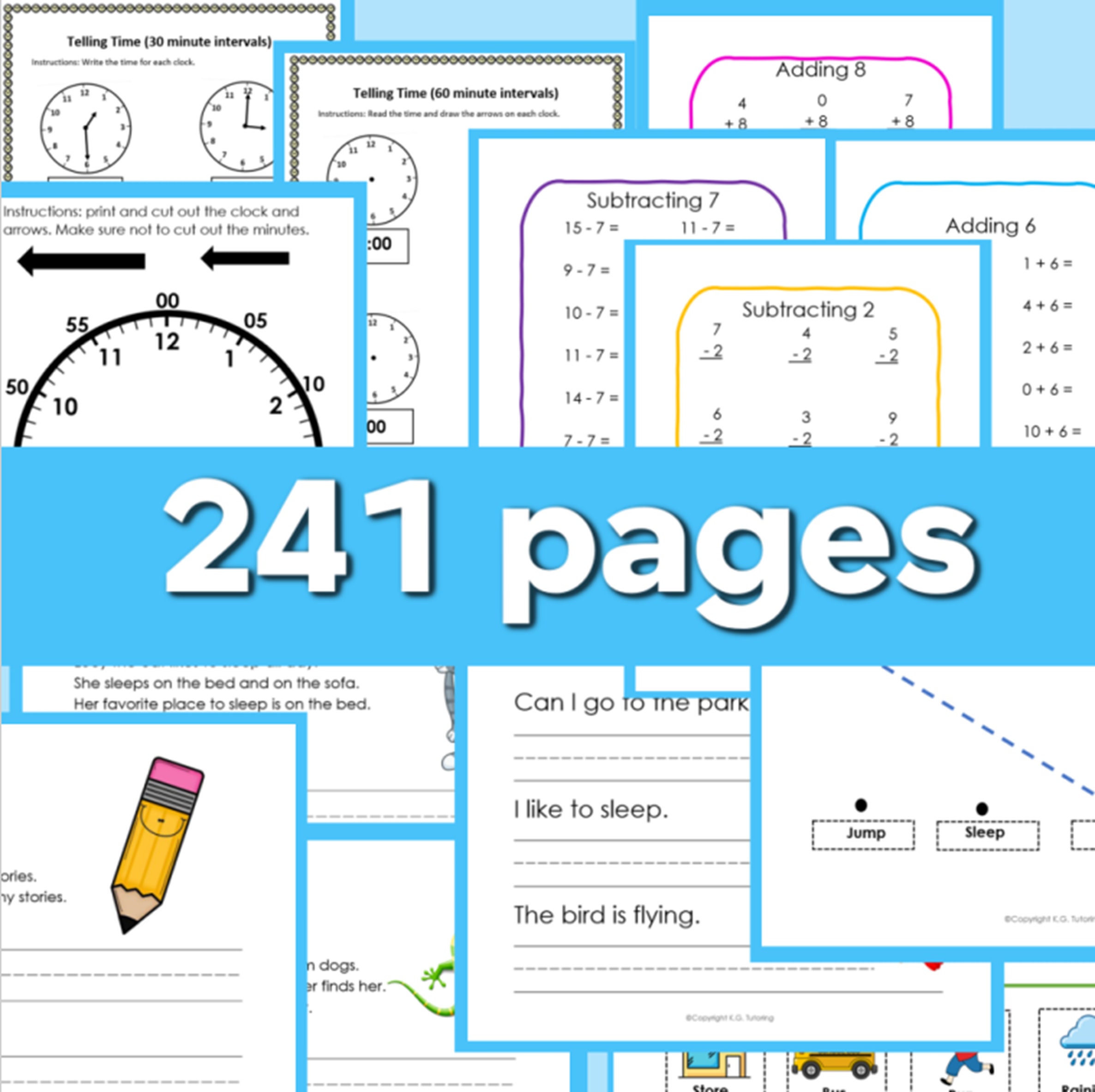 First Grade Summer Review Worksheets - Grade 1 to Grade 2 - Reading ...