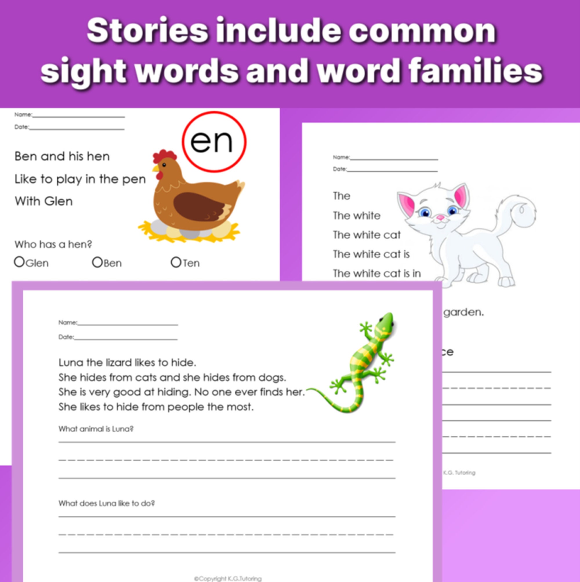 Reading Comprehension Bundle - 240 Pages - Preschool Kindergarten First ...