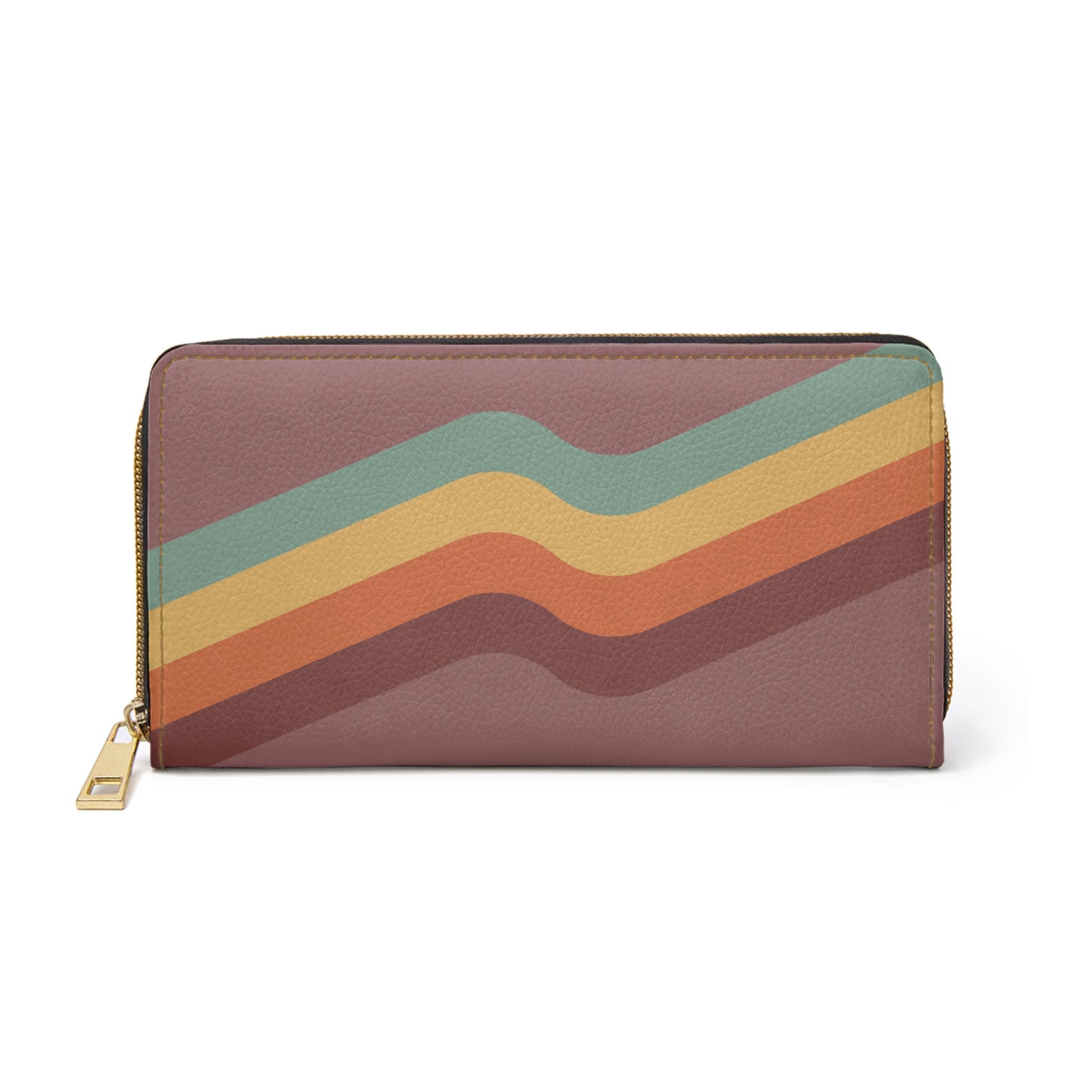 Retro 70's Wallet Boho Wallet Rainbow Hippie Wallet Faux Leather Wallet ...
