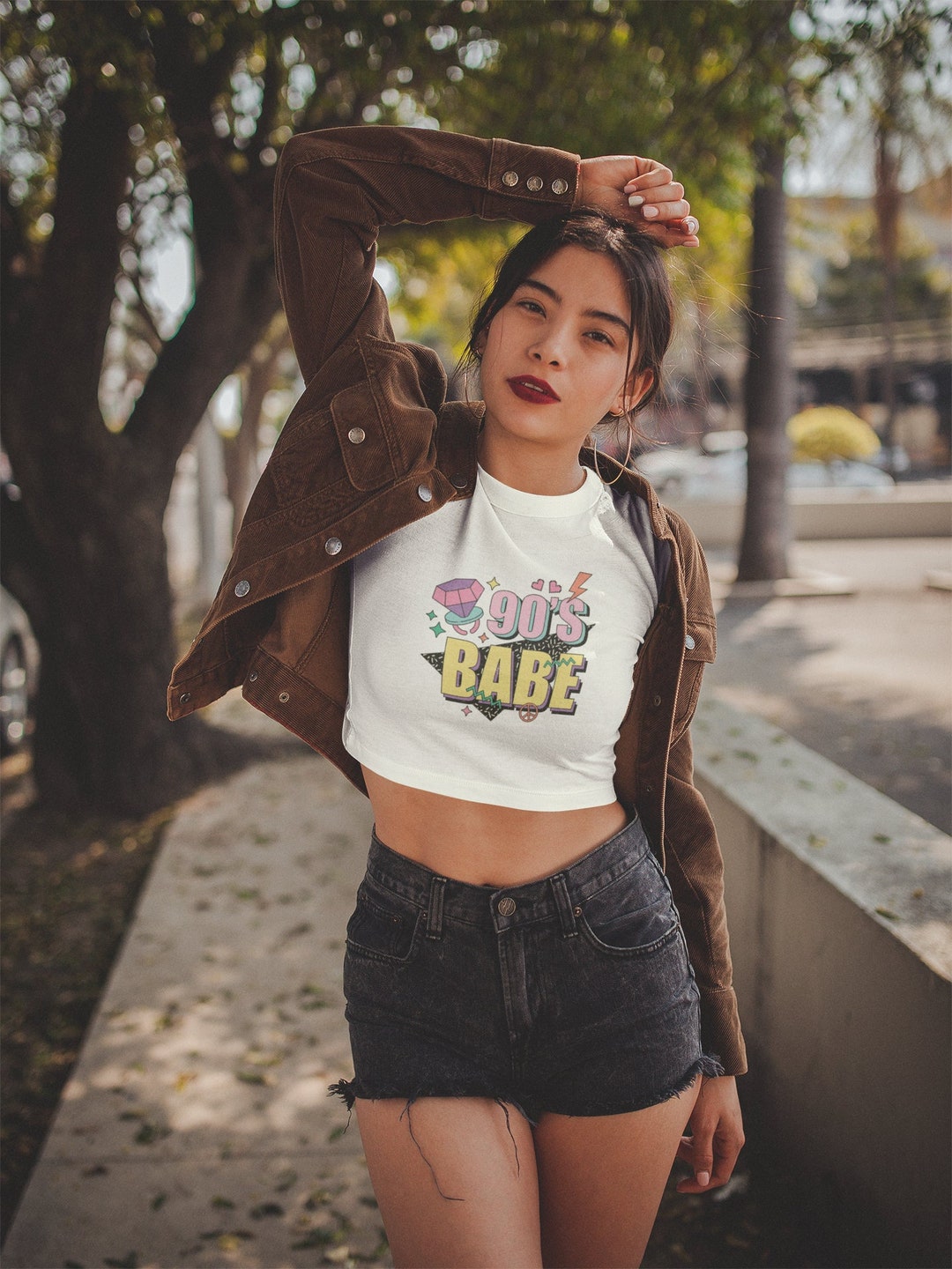 Y2K Baby Tee Crop Top, Early 2000's Fashion Inspired Shirt, Trendy ...