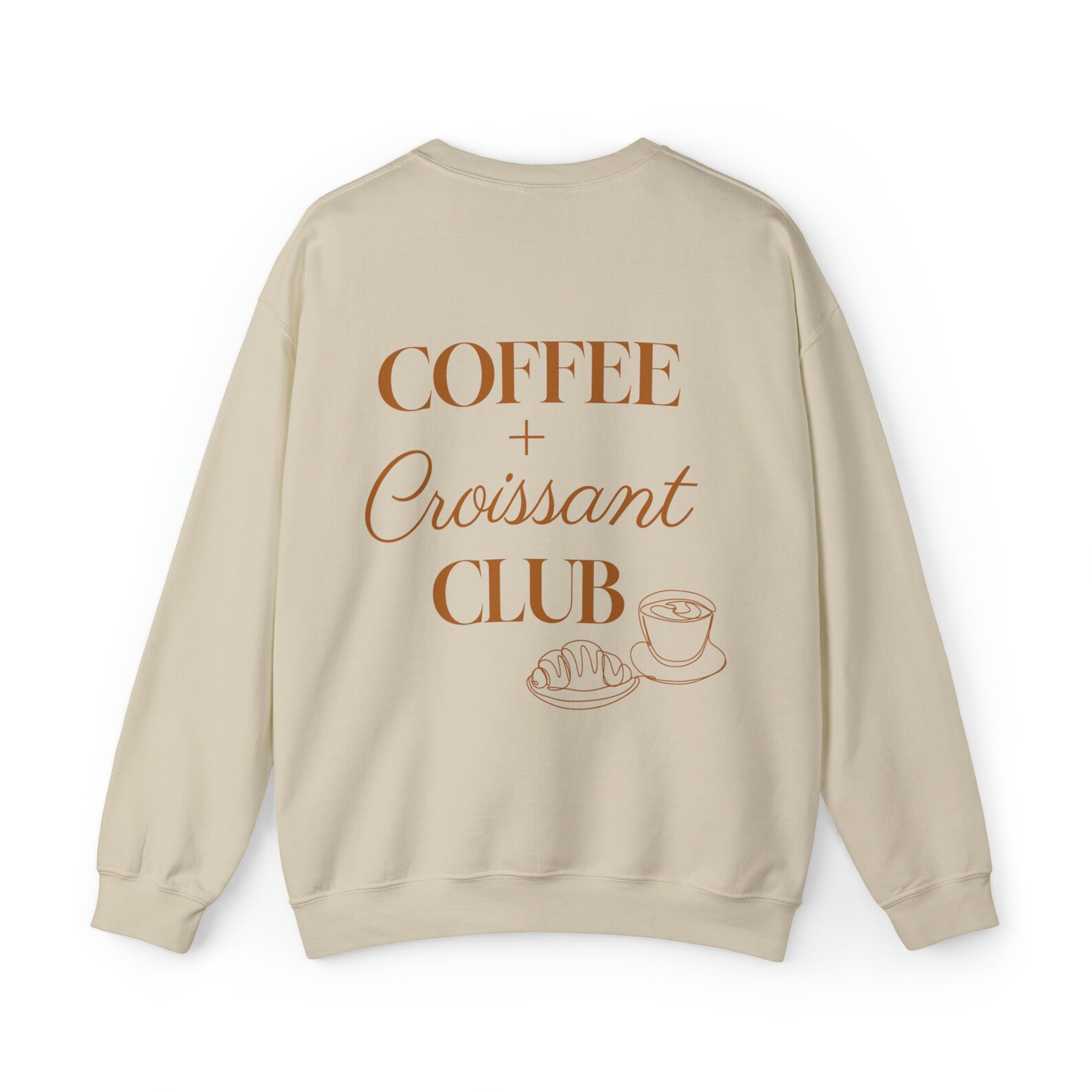 Coffee and Croissant Club Sweatshirt: Trendy Coffee Lover Crewneck - Etsy