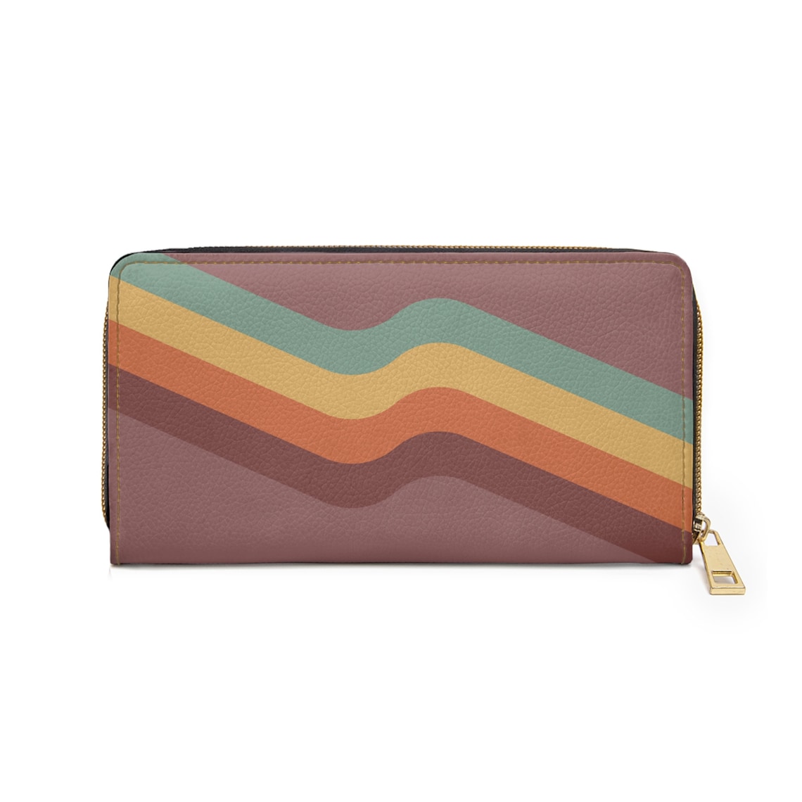 Retro 70's Wallet Boho Wallet Rainbow Hippie Wallet Faux Leather Wallet ...
