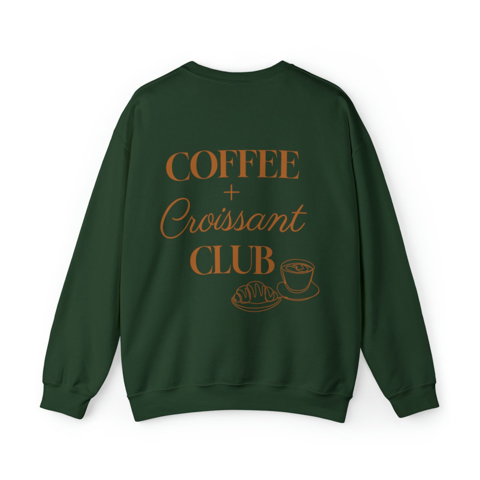 Coffee and Croissant Club Sweatshirt: Trendy Coffee Lover Crewneck - Etsy