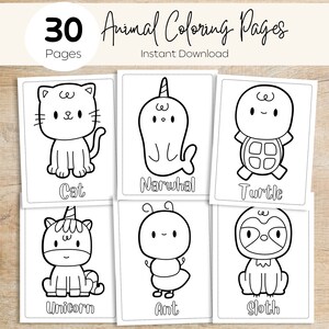 Animal Coloring Pages Printable Coloring Pages for Kids Toddler ...