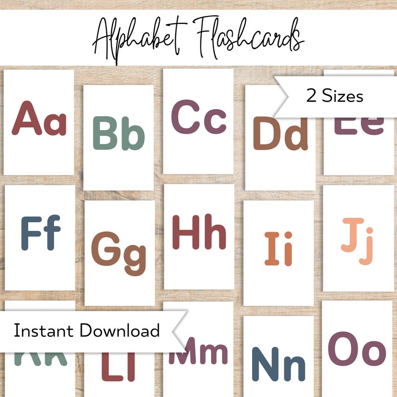 Alphabet Flashcards - Etsy