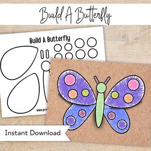 Butterfly Printable Craft Build a Butterfly Spring Activity for Kids ...