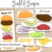 Build a Burger Printable Set: Pretend Play Activity (instant Download ...